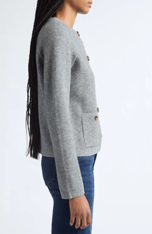 Veronica Beard Elwood Merino Wool & Cashmere Knit Jacket