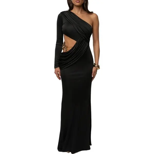 JLUXLABEL Golden Frame Accent Dress