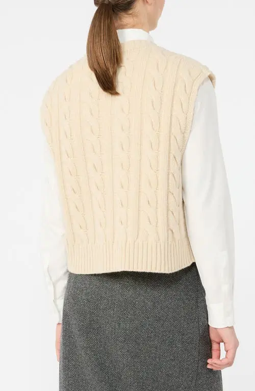 Max Mara Cable Knit Wool Sweater Vest