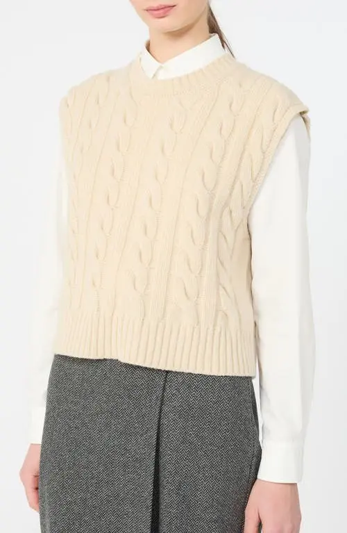 Max Mara Cable Knit Wool Sweater Vest