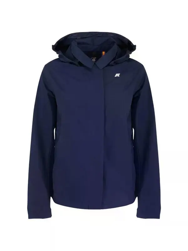 K-WAY Bleizou Hooded Logo-print Trench Coat