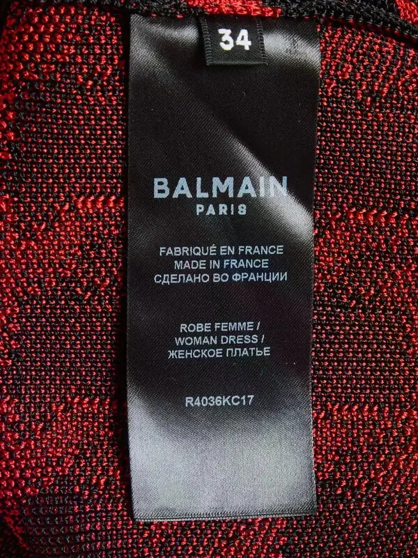 Balmain Houndstooth Jacquard Mini Dress