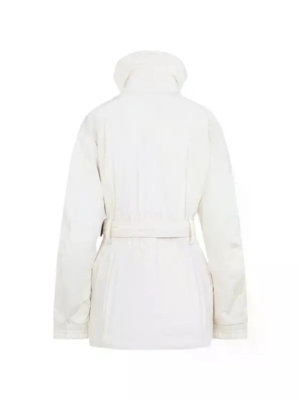Moncler Caramany Belted High-neck Jacket - White