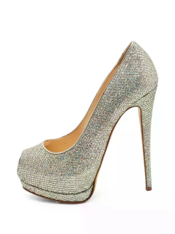 GIUSEPPE ZANOTTI Sharon Peep-toe Platform Pumps - Gold
