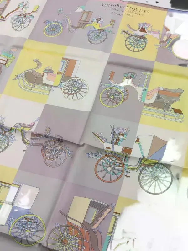 Hermès 2010s Voitures Exquises Scarf - Grey