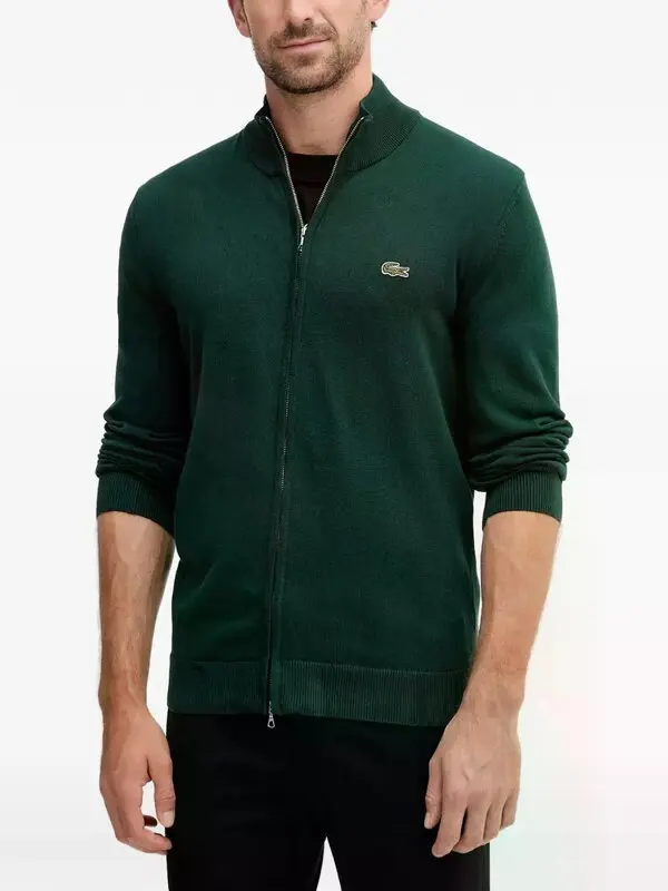 Lacoste Zip-up Logo-patch Cardigan
