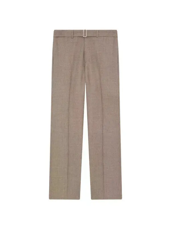LARDINI Houndstooth Straight-leg Trousers