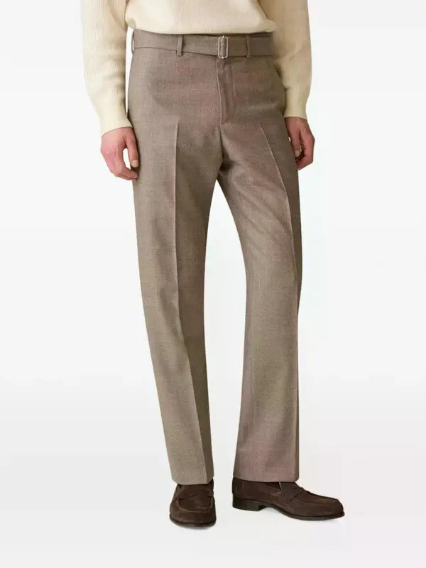 LARDINI Houndstooth Straight-leg Trousers