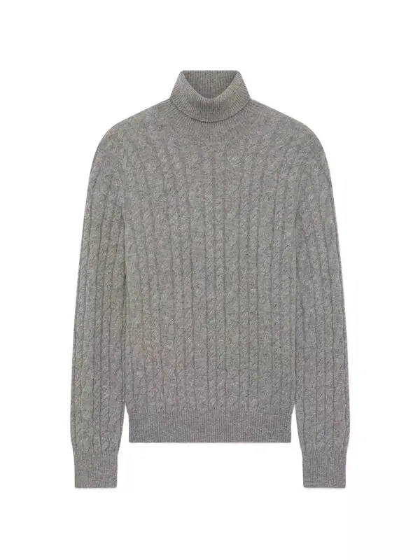 LARDINI Cable-knit Roll-neck Sweater