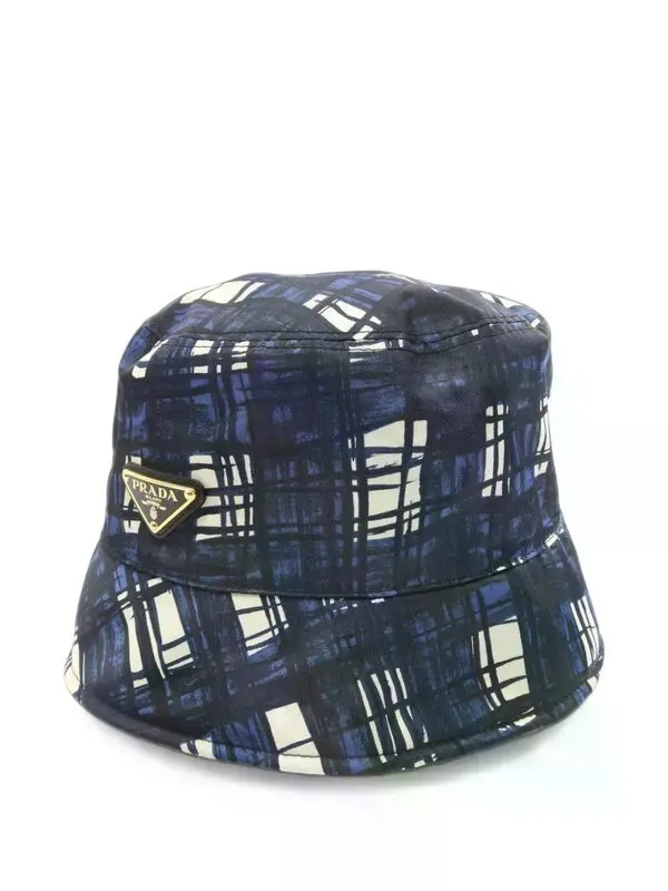 Prada 2010s Re-nylon Plaid Bucket Hat