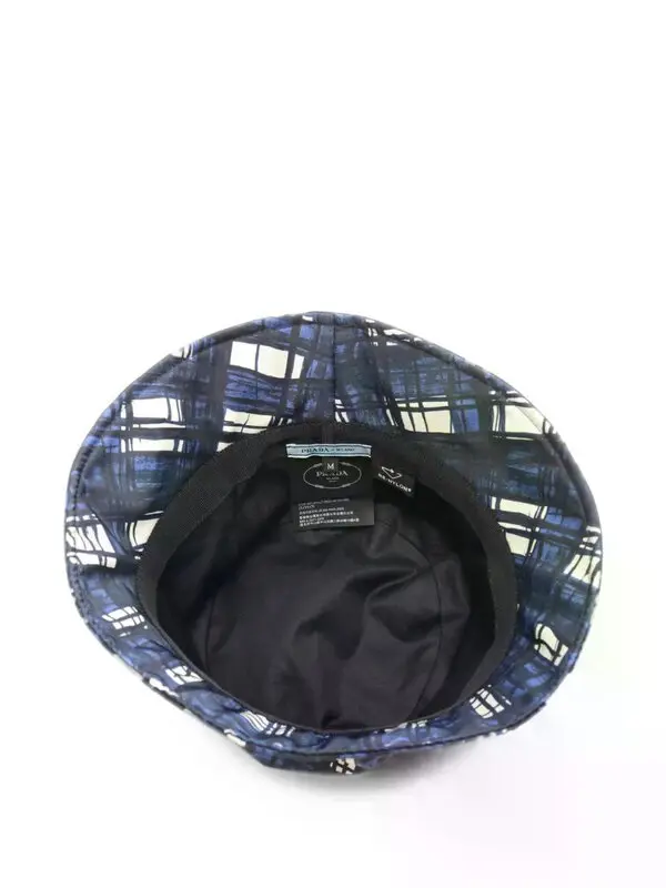 Prada 2010s Re-nylon Plaid Bucket Hat