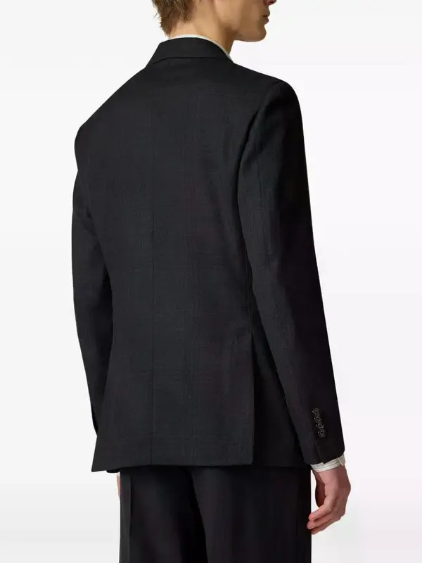 LARDINI Glen-check Peak-lapel Blazer