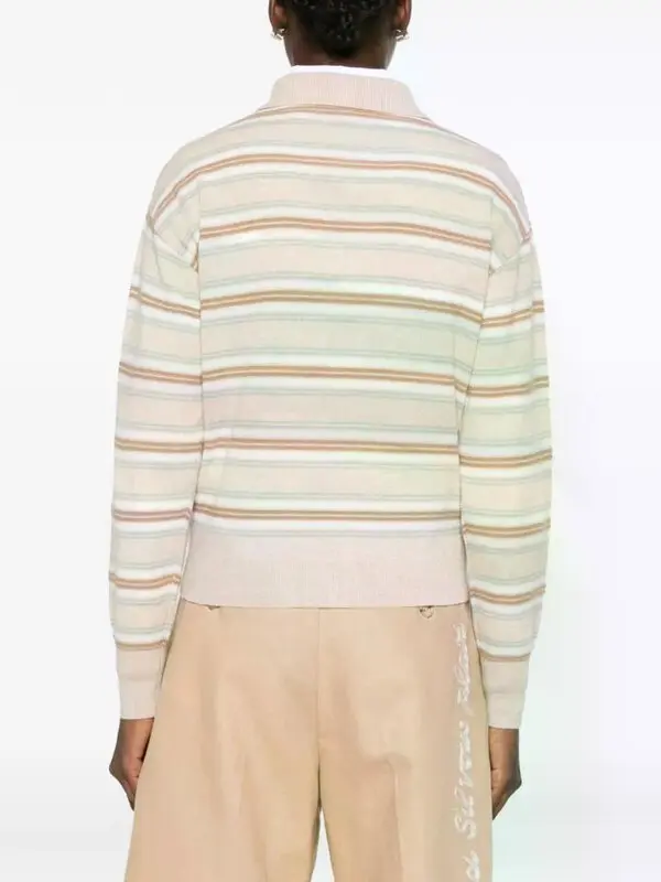 Guest In Residence Striped Cashmere Polo Shirt