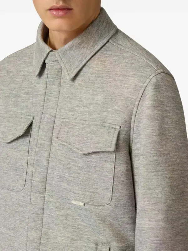 LARDINI Easy Wear Padded Shirt Jacket