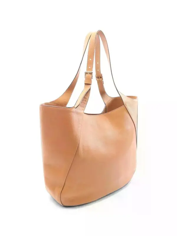 Prada 2010 Logo Leather Tote Bag