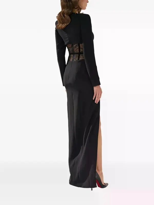 SILK LOVE & LACE Ilara Corset-style Gown - Black