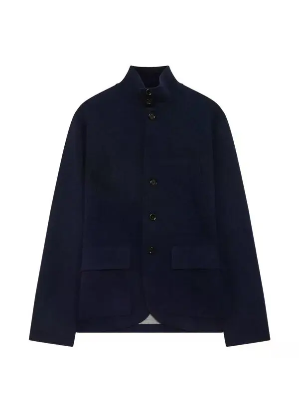 LARDINI Knitted Button-up Single-breasted Coat