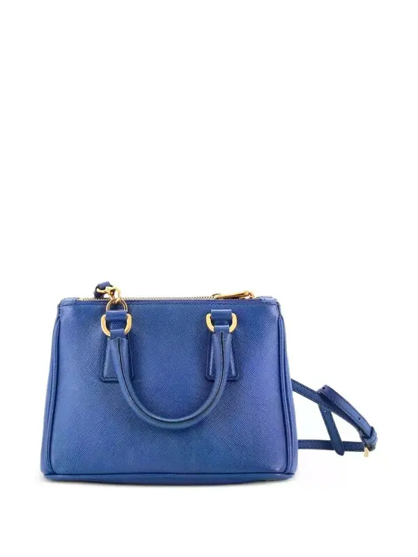 Prada Galleria Double Zip Tote Saffiano Leather Mini Crossbody Bag