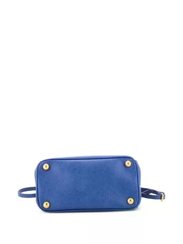 Prada Galleria Double Zip Tote Saffiano Leather Mini Crossbody Bag