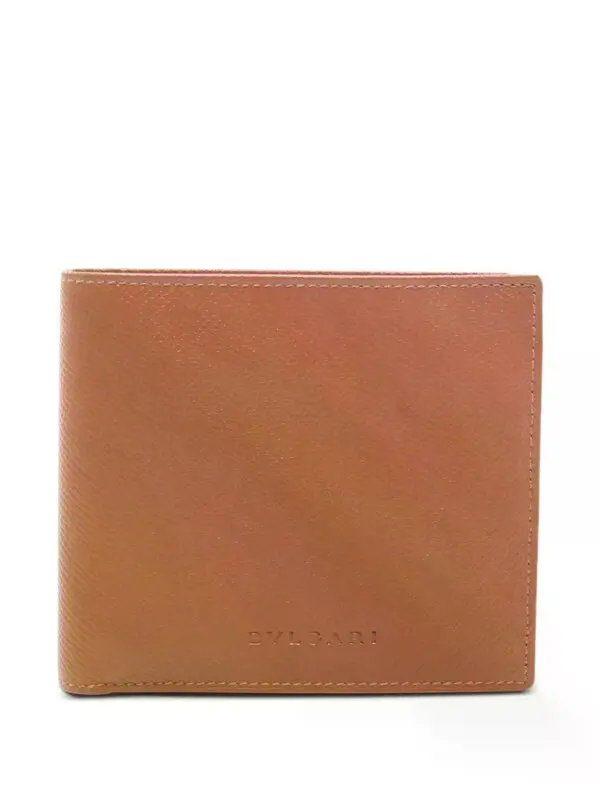 BVLGARI 2010s Bi-fold Leather Wallet - Brown