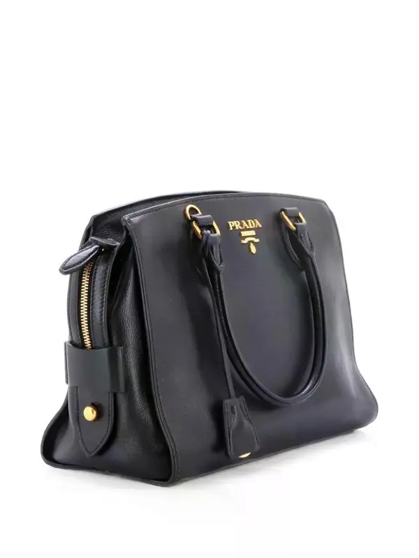 Prada Convertible Zip Around City Calfskin Medium Satchel