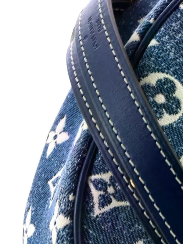 LOUIS VUITTON Loop Handbag Monogram Jacquard Denim Hobo Bag - Blue