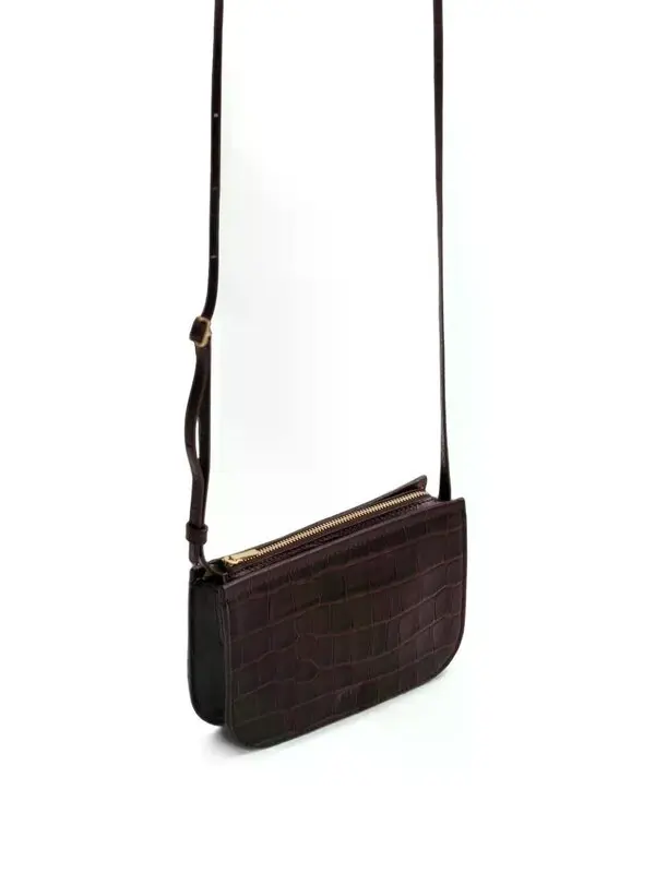 YU MEI Vi Crocodile-embossed Leather Cross Body Bag