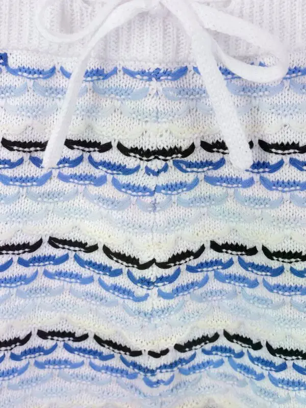 Casablanca Striped Diamond-logo Shorts