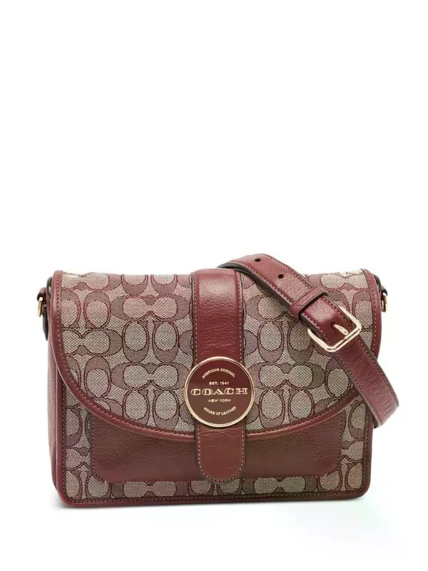 COACH Lonnie Signature Shoulder Bag - Red