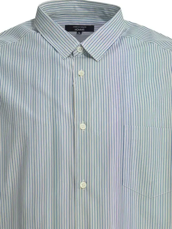 Comme Des Garçons Striped Layered-sleeve Shirt