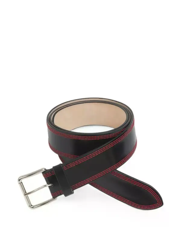 Marni Triple-needle-stitch Leather Belt