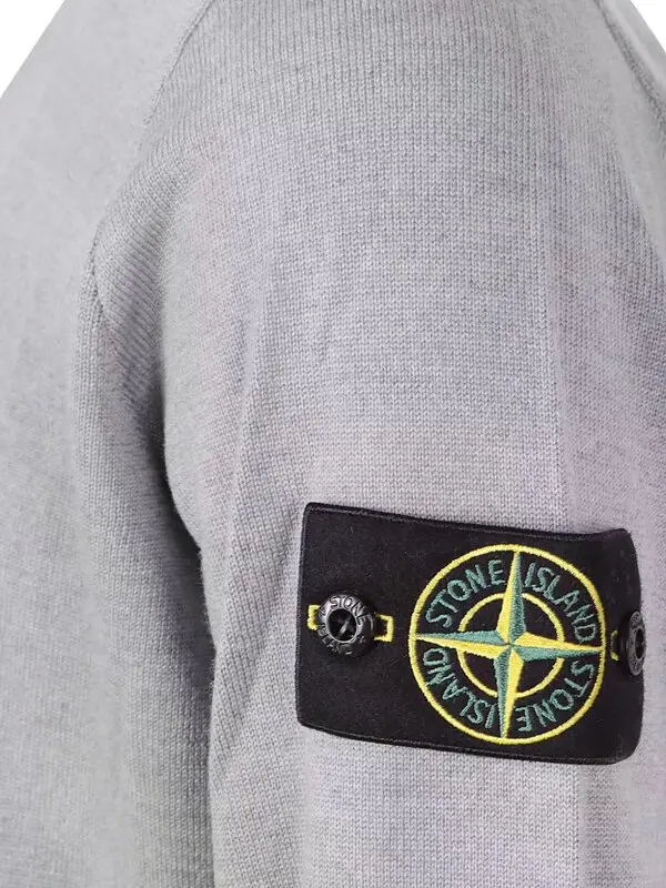 Stone Island Logo-patch Virgin Wool Sweater
