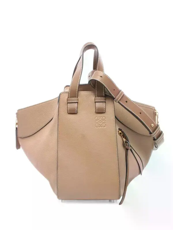 Loewe 2000s Small Hammock Leather Tote Bag - Neutrals