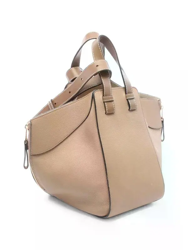 Loewe 2000s Small Hammock Leather Tote Bag - Neutrals