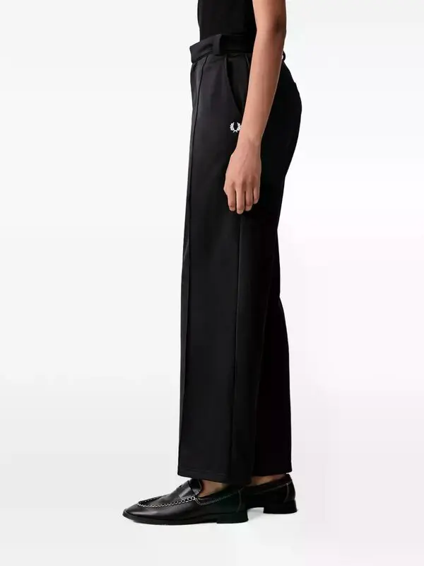 Fred Perry Logo-embroidered Wide-leg Trousers