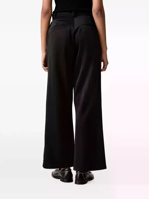 Fred Perry Logo-embroidered Wide-leg Trousers