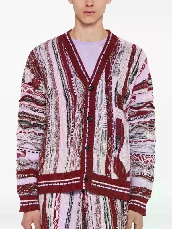 LANEUS Jacquard-knit Cardigan