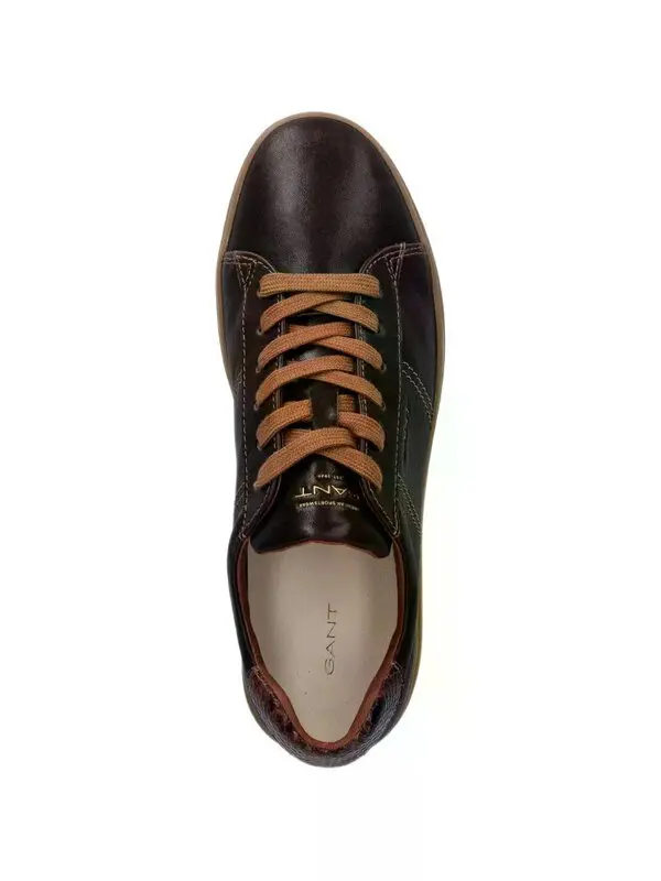 Gant Snake-effect Panelled Sneakers - Brown