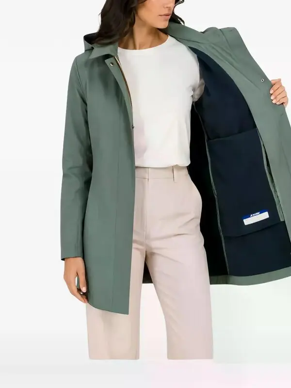 K-WAY Mathy Hooded Concealed-fastening Coat