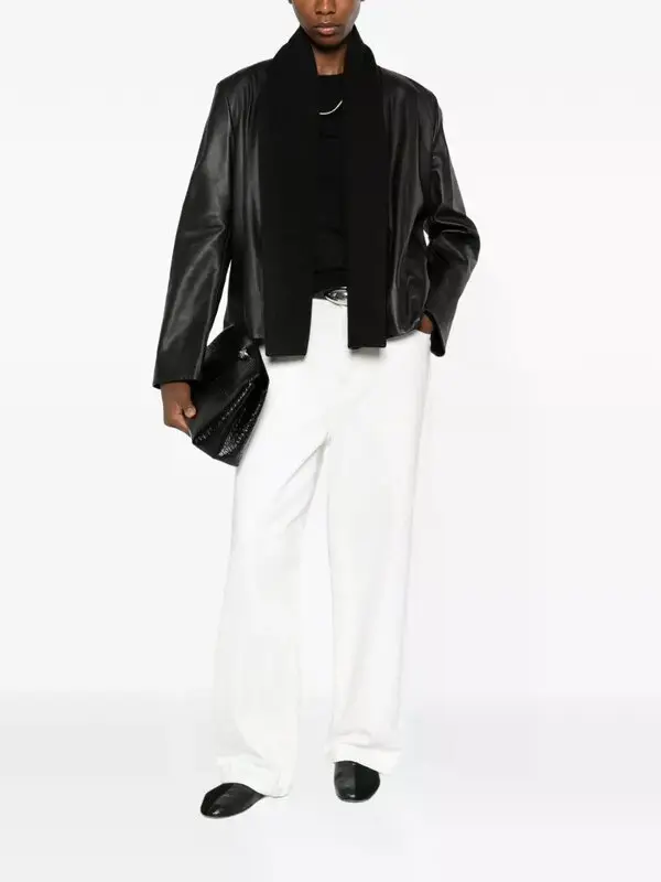 TOTEME Leather Shawl-lapel Jacket