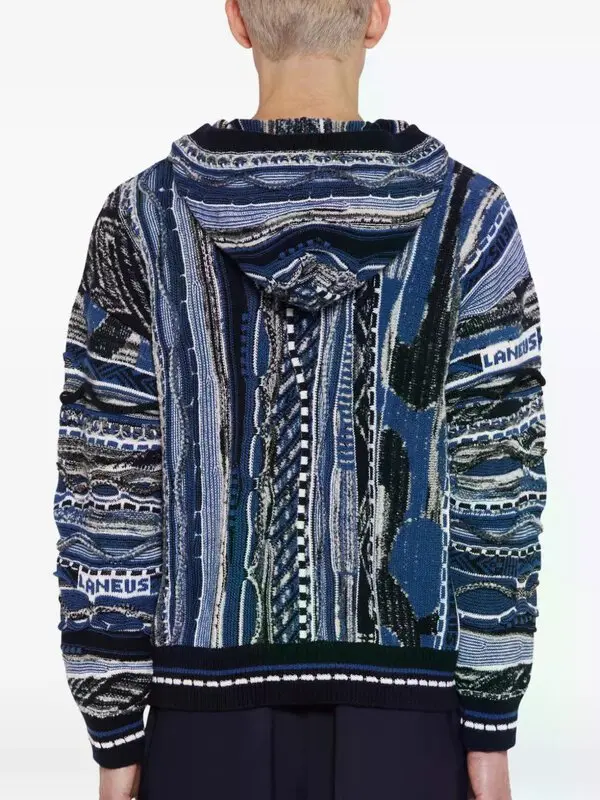 LANEUS Jacquard Boxy-fit Hoodie