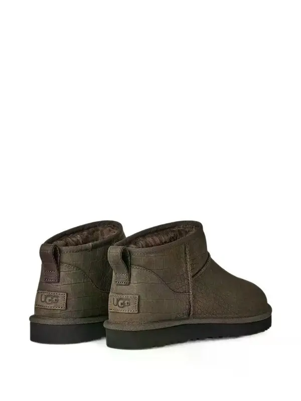 UGG Classic Ultra Mini Embossed Boots - Green