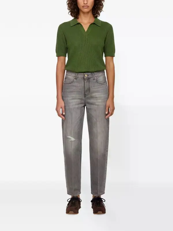 BRIGLIA 1949 Paris Distressed Faded Straight-leg Jeans