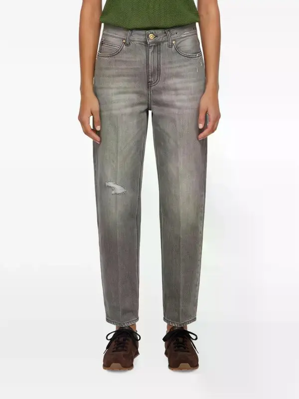 BRIGLIA 1949 Paris Distressed Faded Straight-leg Jeans