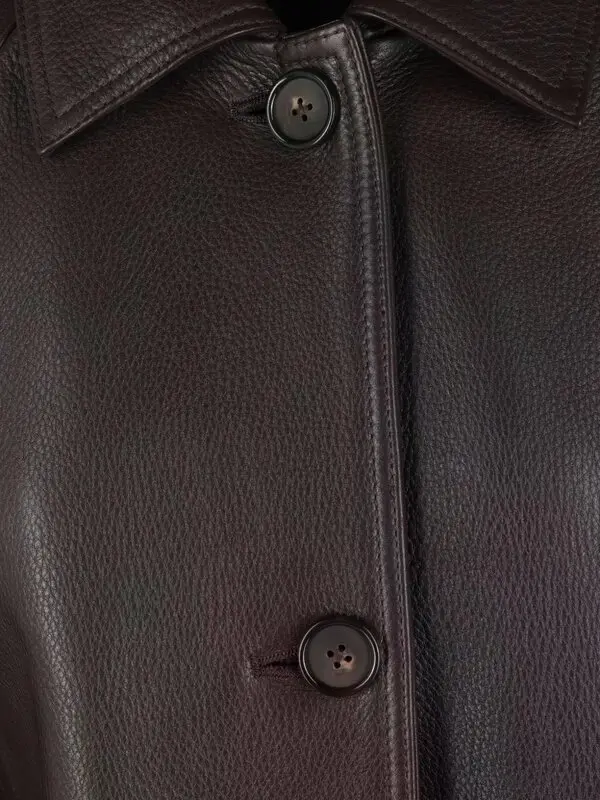 TOTEME Button-up Leather Coat