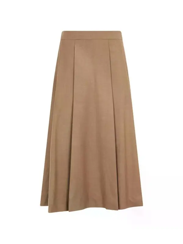 SLOWEAR Pleated A-line Midi Skirt