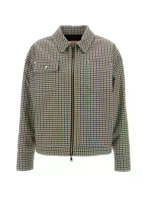 Plan C Check-pattern Zip-up Jacket
