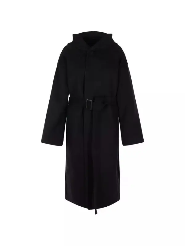 Rick Owens Tower Hooded Belted Coat