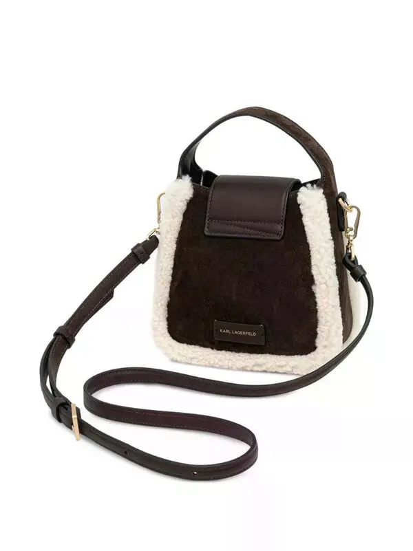 Karl Lagerfeld Shearling-trim Cross Body Bag
