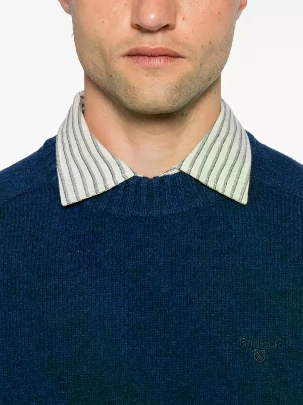 Barbour Raglan-sleeve Logo-embroidered Sweater